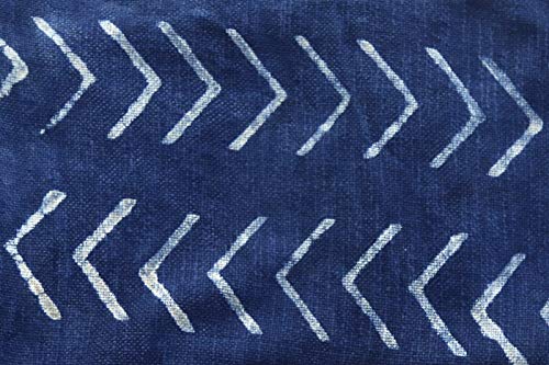 Trade Star 50 x 70 Inch Indigo Hand Block Printed Throw Blanket Boho Mudcloth Throw with Tassels Cozy Wrap Blanket Decorative Bed Throw (Pattern 7)