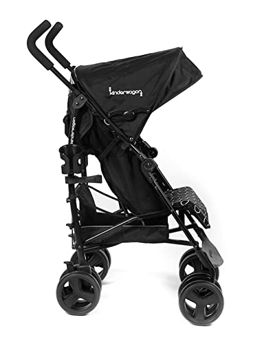 Kinderwagon Skip Baby Stroller, Lightweight Stroller, Compact Stroller, Infant car seat Compatible, Includes rain Cover and Removable Cup Holder (Black)