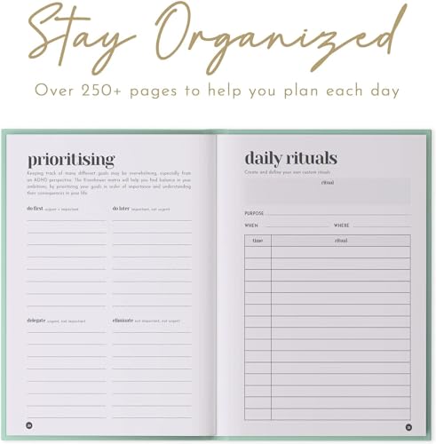 ADHD Planner for Adults: Focus and Productivity Planner - A planner for Neurodivergent Brains - Organization, Goal-Setting, and Time Management - Gift for Men and Women with ADHD