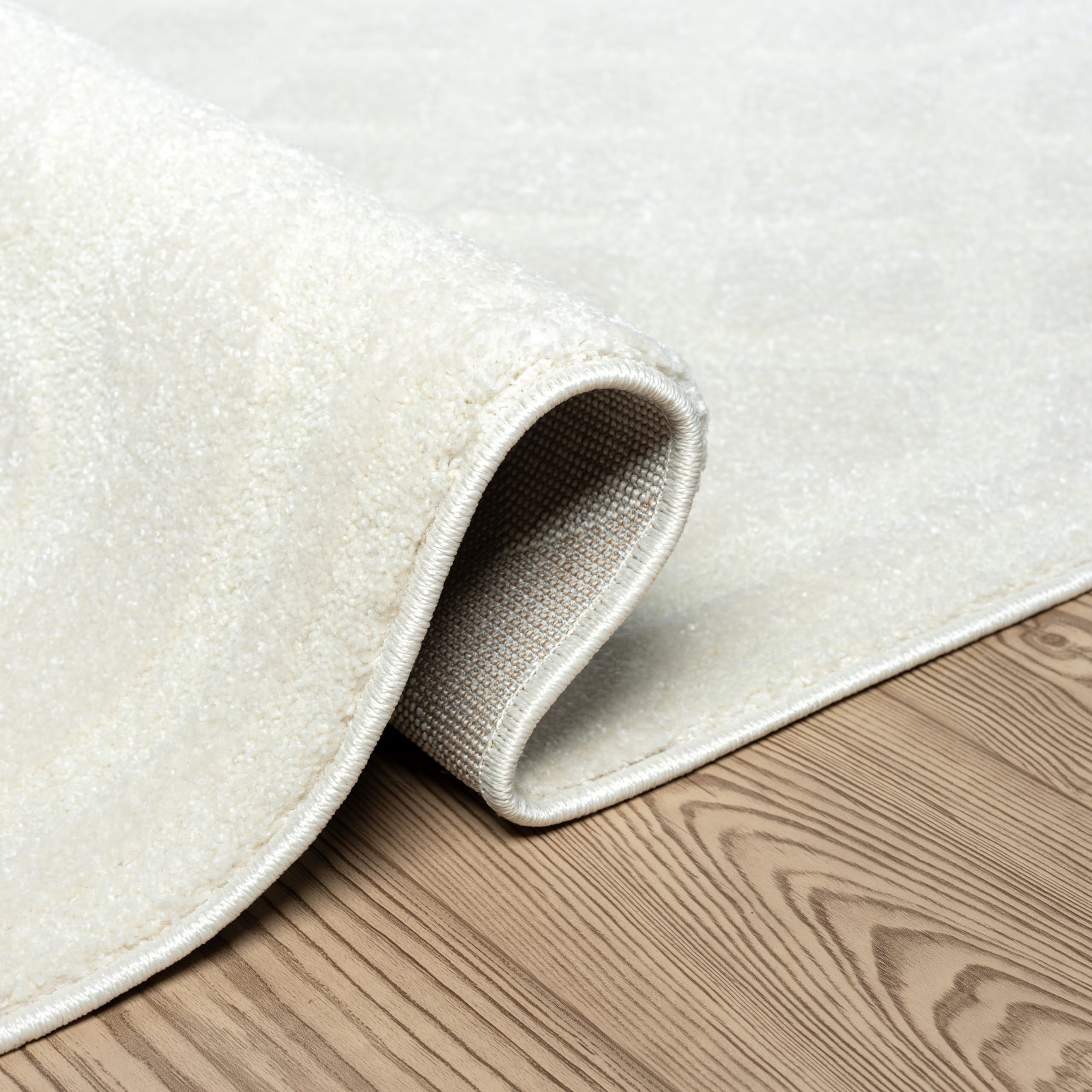 Abani Cozy Cream Area Rug for Living Room, Bedroom - Geometric Diamond Pattern - 8' x 10' - Durable & Easy to Clean