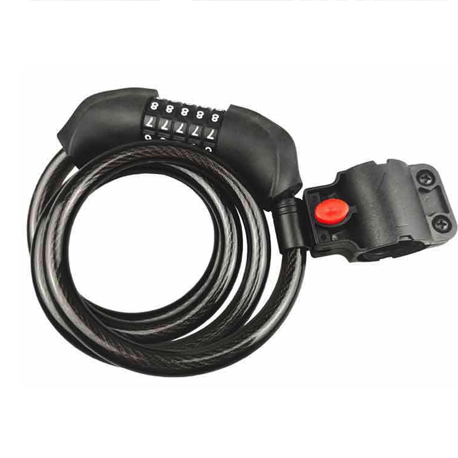 5-Digits Code Combination Chain Lock Heavy Duty Cable Anti Theft Metal Cable Lock for Mountain Bike Safety Lock Safe for Bicycle