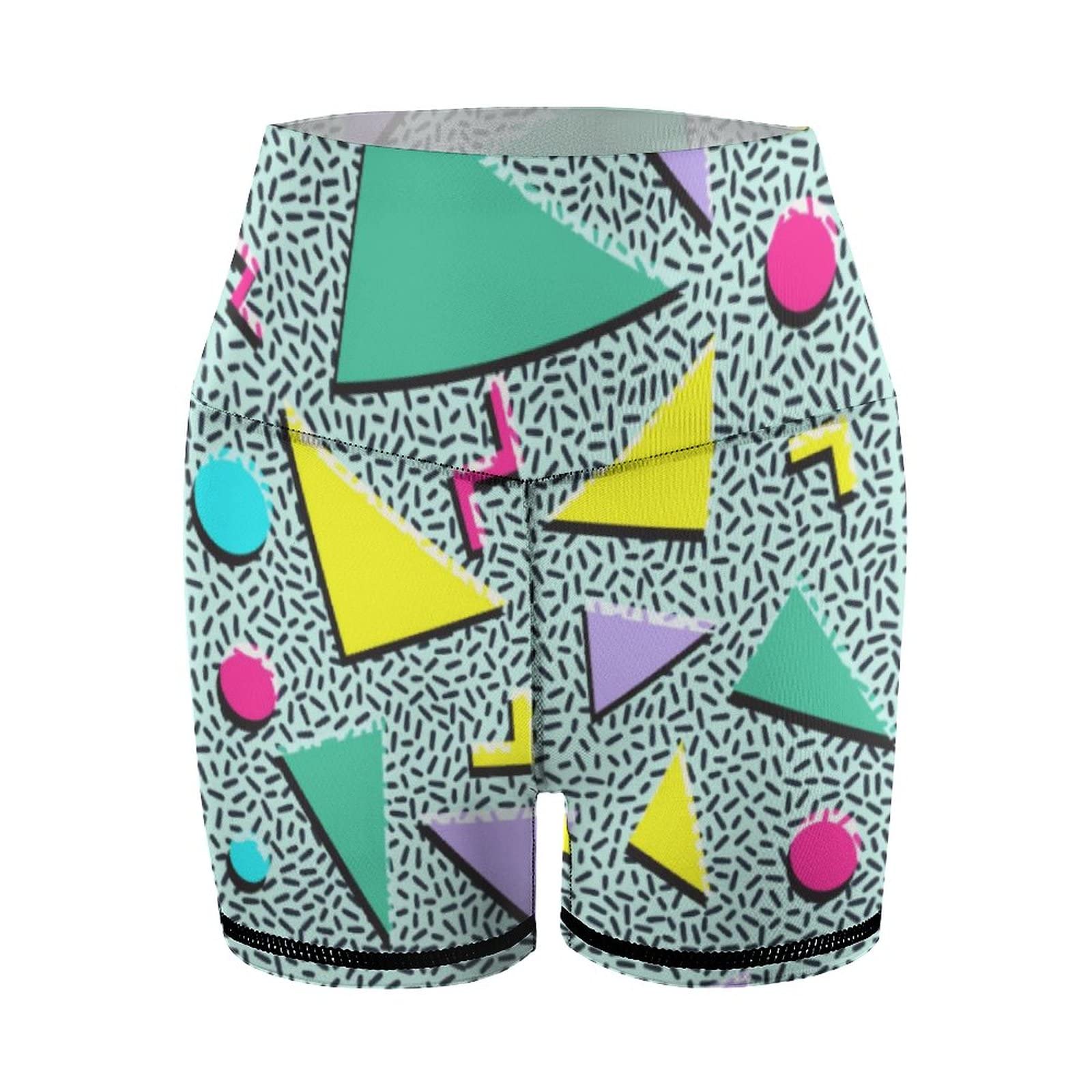 80s 90s Outfit for Women Yoga Workout Shorts High Waist Running Active Shorts