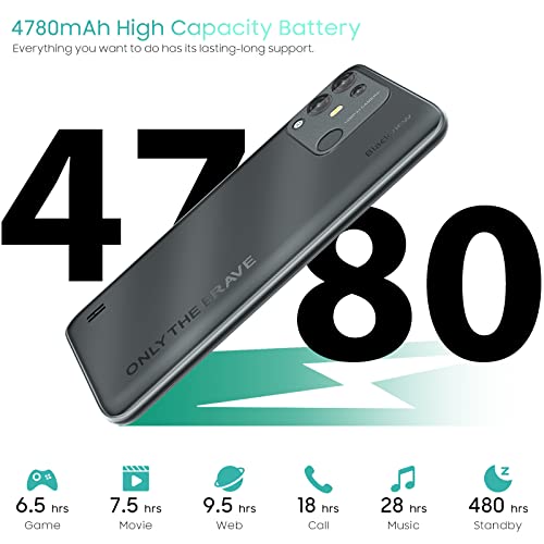 Blackview Unlocked Phones, A55 Pro, 4G Dual Sim Unlocked Cell Phones Android 11, 7GB+64GB/ 256GB Expandable, 6.528" HD Unlocked Smartphone, 4780mAh Battery, Face ID/Fingerprint Unlock T-Mobile Phone