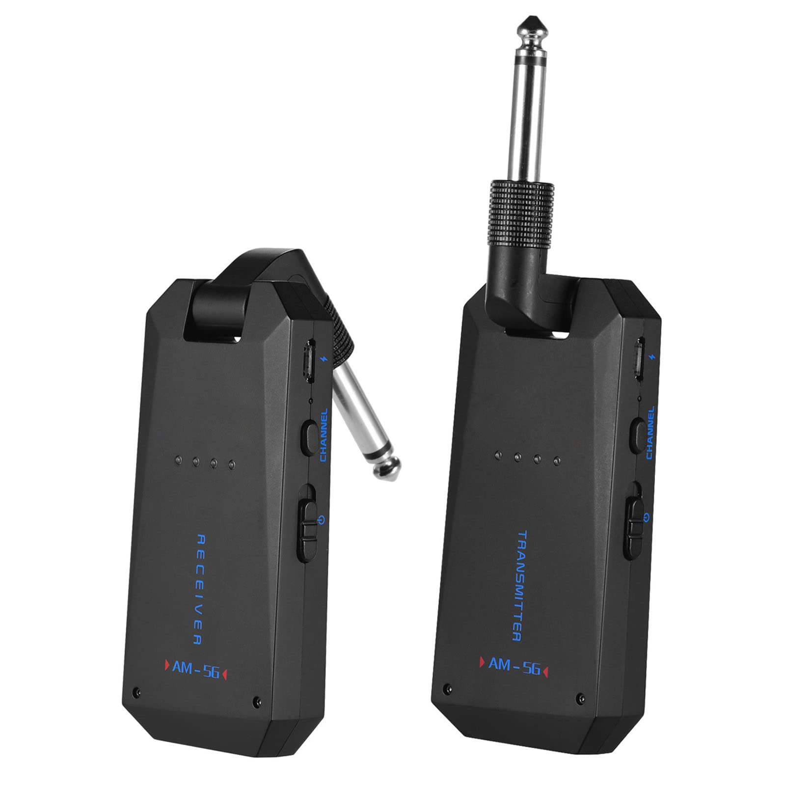 5.8GHz Wireless Guitar System, Rechargeable Wireless Guitar Transmitter Receiver Guitar Accessories Audio Wireless Transmitter Receiver for Electric Guitar Bass