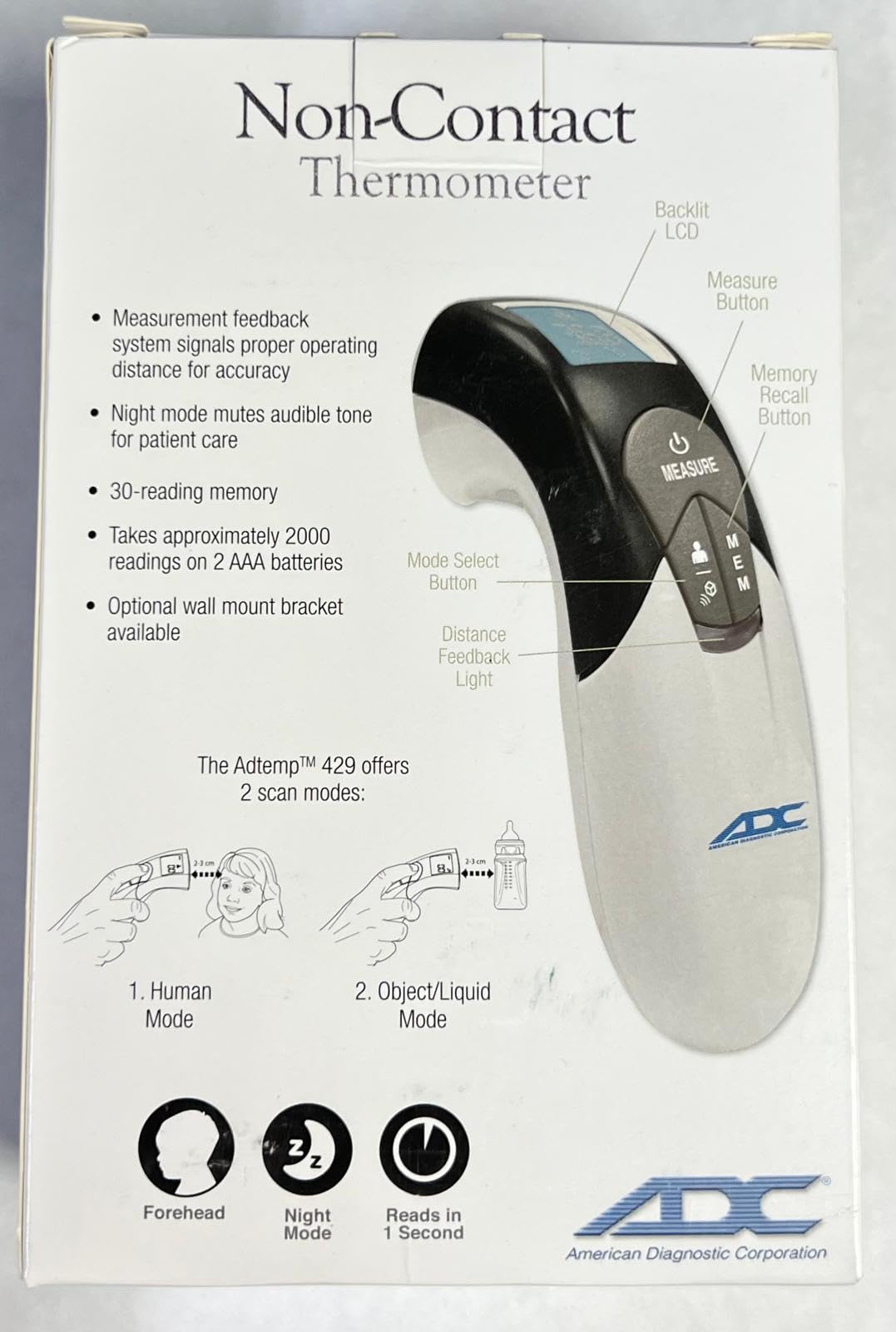 AMERICAN DIAGNOSTIC CORP CP Description : Adtemp 429 - ADC No Contact Thermometer - Each