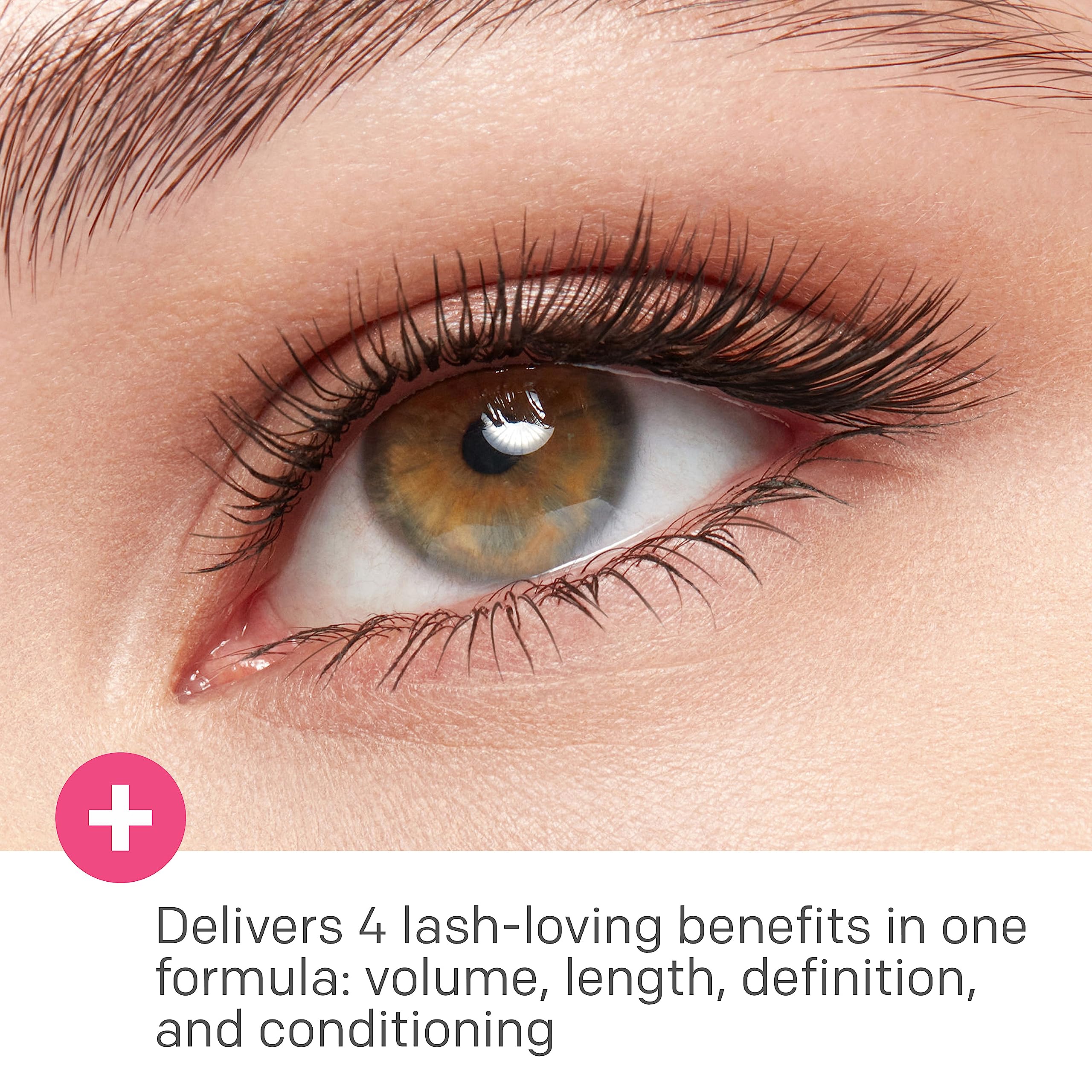 Almay Mascara, Volume, Length, Definition & Conditioning, Multi-Benefit Eye Makeup, Hypoallergenic and-Fragrance Free, 501 Blackest Black,0.24 Fl Oz (Pack of 1)