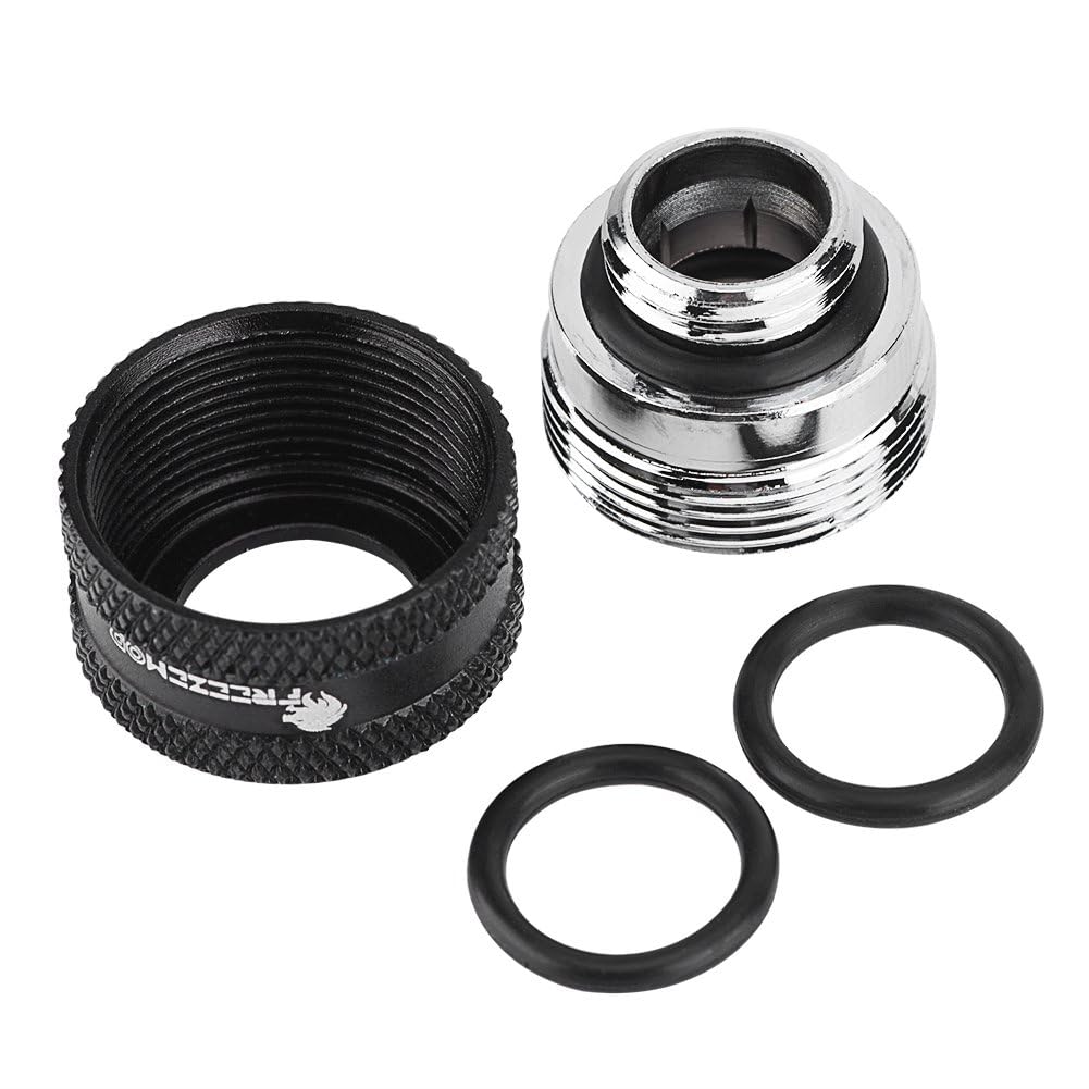 fosa 4 Pcs/8 Pcs OD 16mm Tube Fitting, Water Cooling Compression Fitting with Sealing Ringsfor AcrylicTube for Computer Water Cooling System(Black, 4 Pcs)
