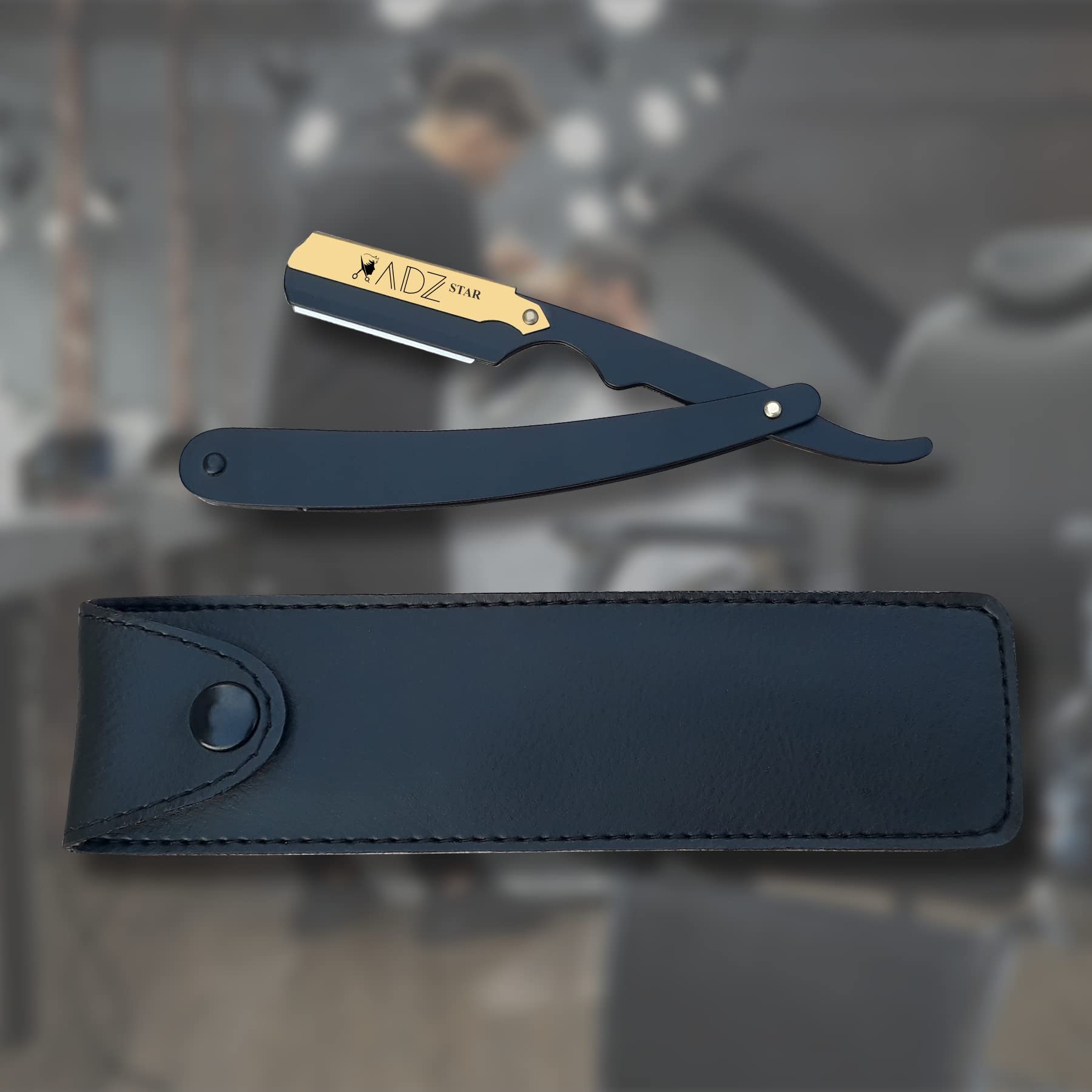 ADZ STAR Professional Black Razor with Gold Lock, 1 Count