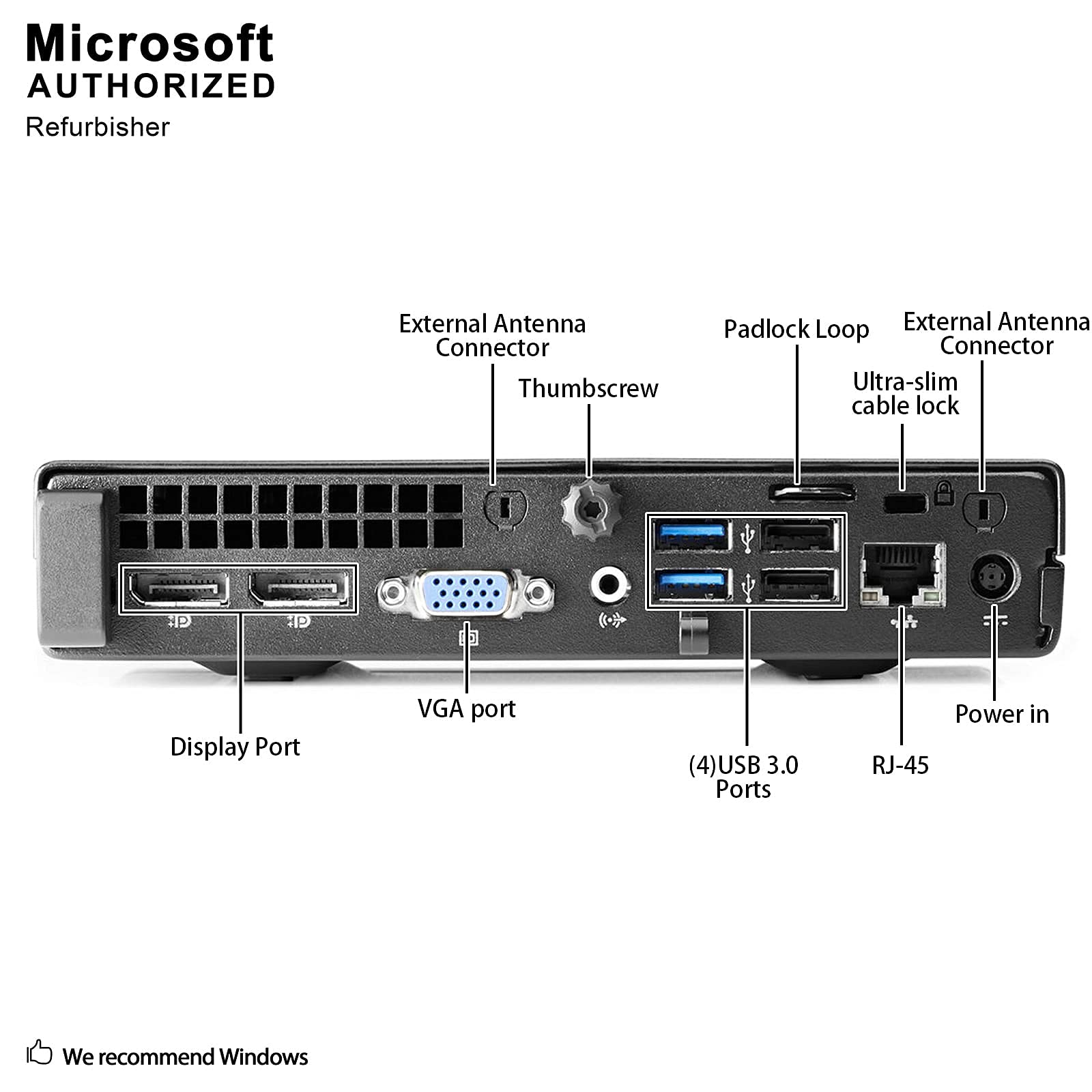 HP ProDesk 600 G1 Mini Business Desktop PC, Intel Core Quad i5 4590T up to 3.0GHz, 8GB DDR3, 128GB SSD, WiFi, BT, VGA, DP, Windows 10 64 Bit-Multi-Language Supports English/Spanish/French (Renewed)
