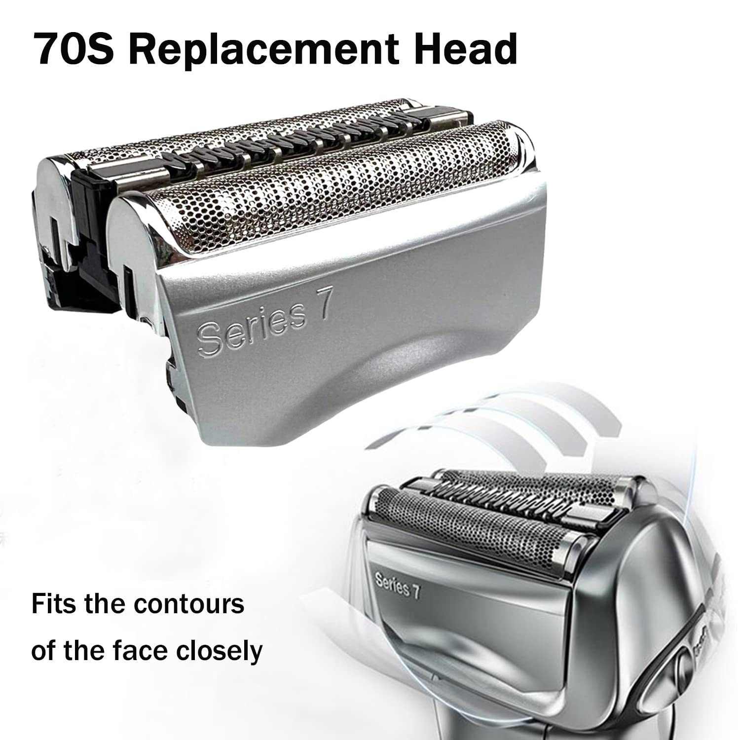 Aijen 70S for Braun Series 7 Replacement Head — Compatible with 7 Series Models 720,750CC,760CC, etc, 1.0 Count
