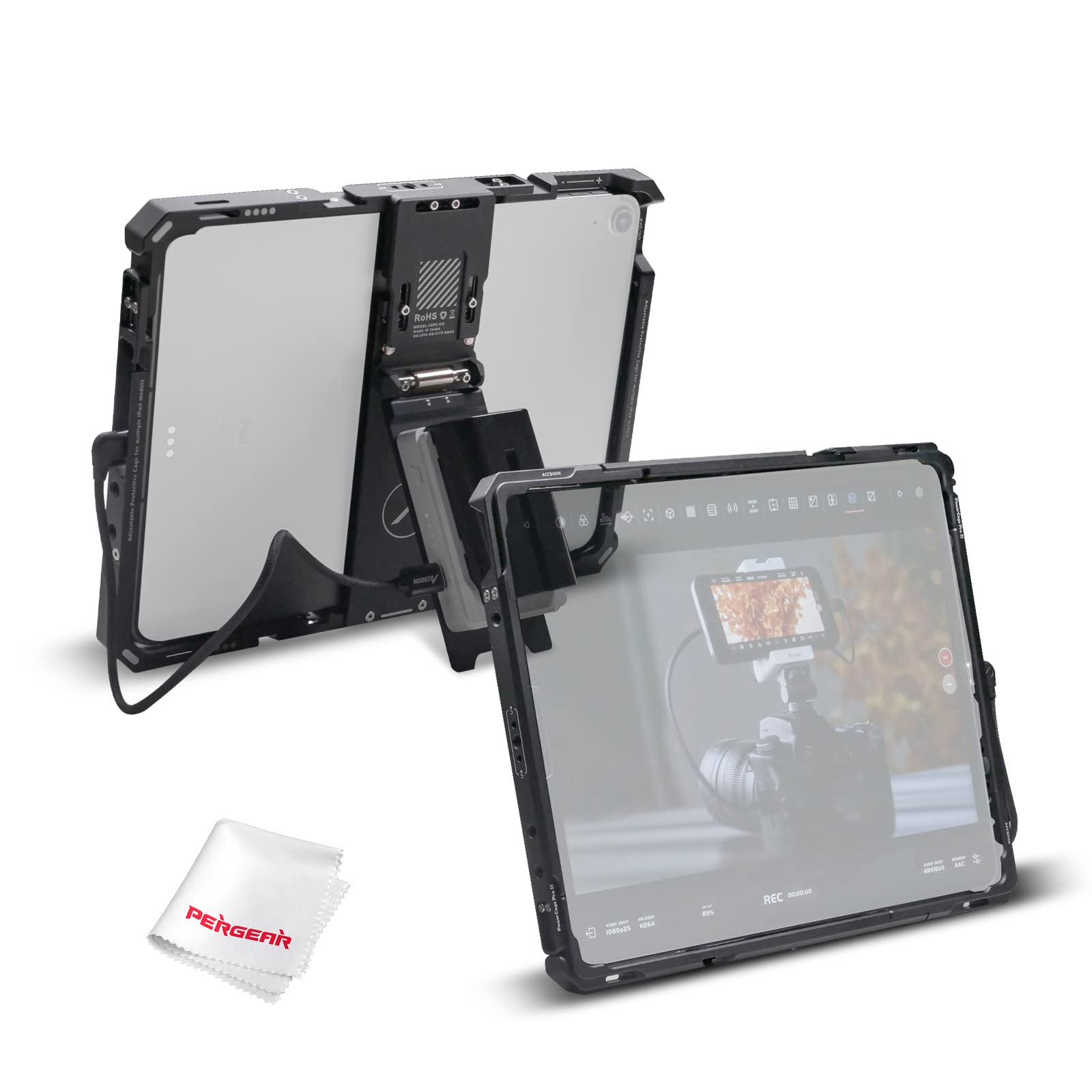 Accsoon Power Cage Pro Ⅱ for iPad, Compatible with IPad Pro - 12.9 inch (Gen 3, 4, 5, 6), W ACC04 NP-F Battery Plate Adapter