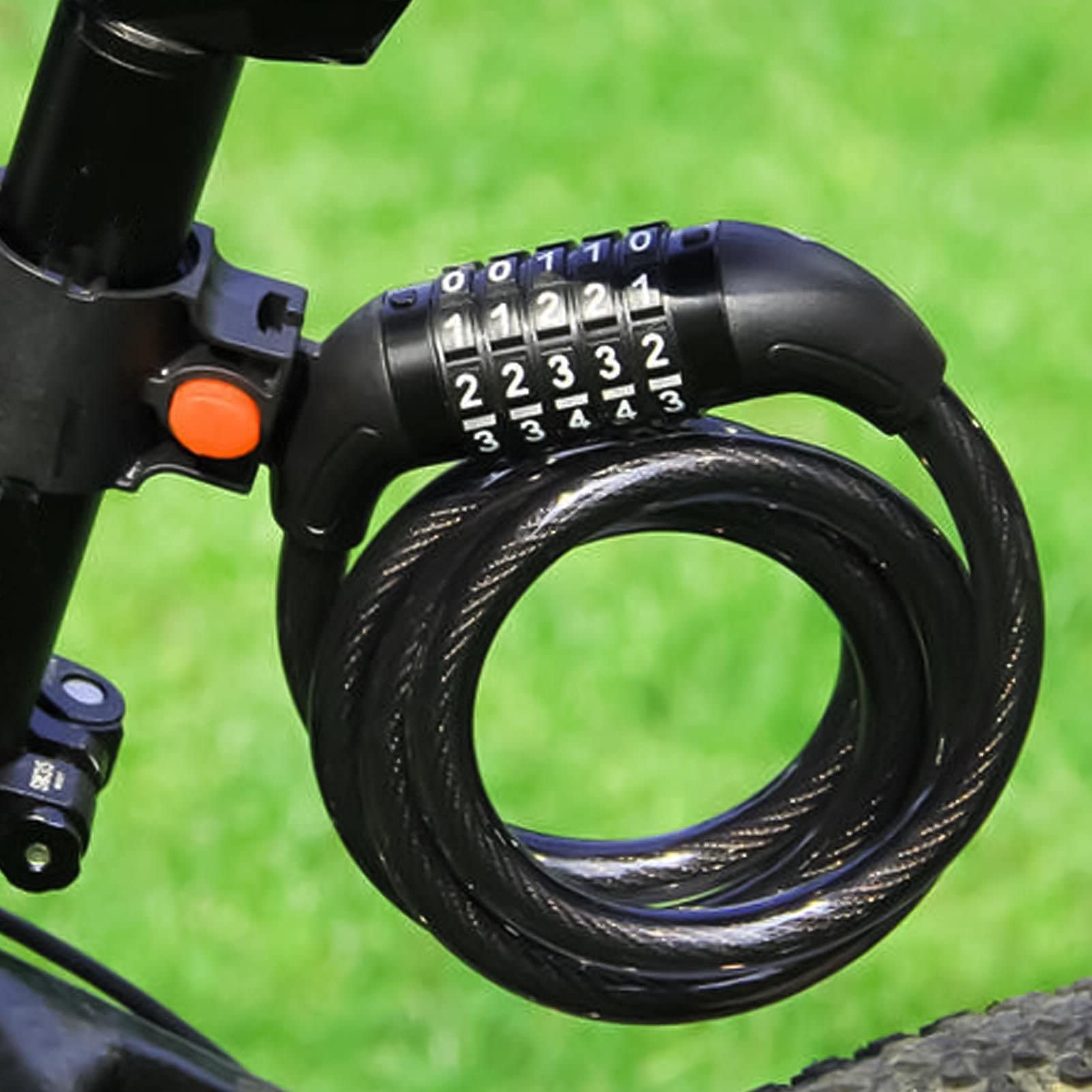 5-Digits Code Combination Chain Lock Heavy Duty Cable Anti Theft Metal Cable Lock for Mountain Bike Safety Lock Safe for Bicycle