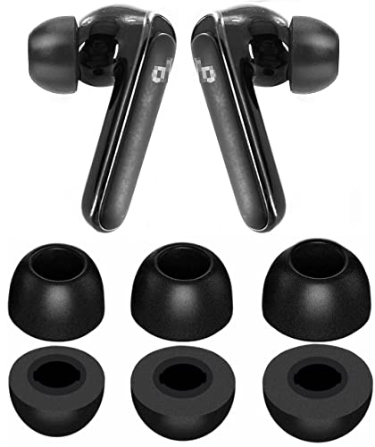 BLLQ Memory Foam Ear Tips Compatible with Anker Soundcore P2 / P3 and Other Sound Core T W S Earbuds, Foam Ear Buds Ear Cap Ear Plug Eartips, LMS 3 Size 3 Pairs , Black SC