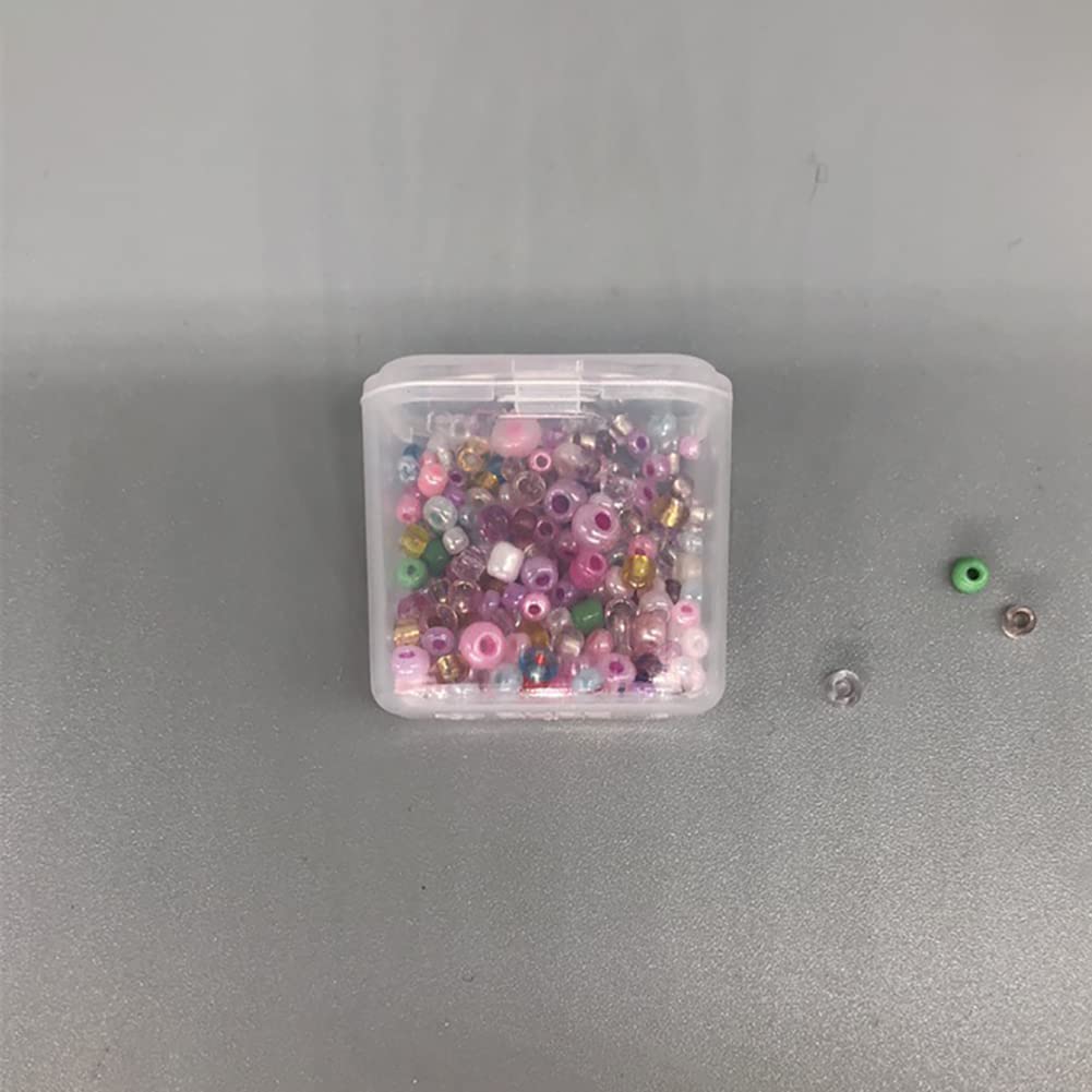 GSHLLO 35 Grids Clear Plastic Bead Storage Boxes Diamond Painting Drill Containers Embroidery Bead Storage Case Stackable Jewelry Tackle Box Organizer