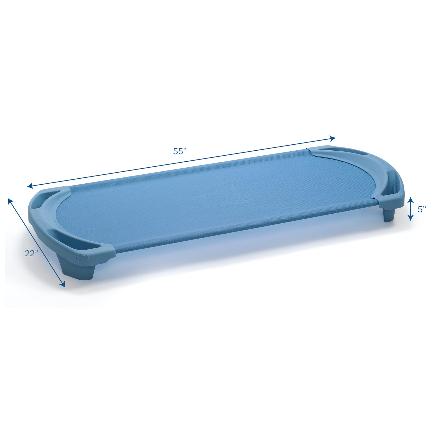 Children’s Factory SpaceLine Nap Cot, Kids Daycare and Preschool Sleeping Cot, Standard Size, Wedgewood