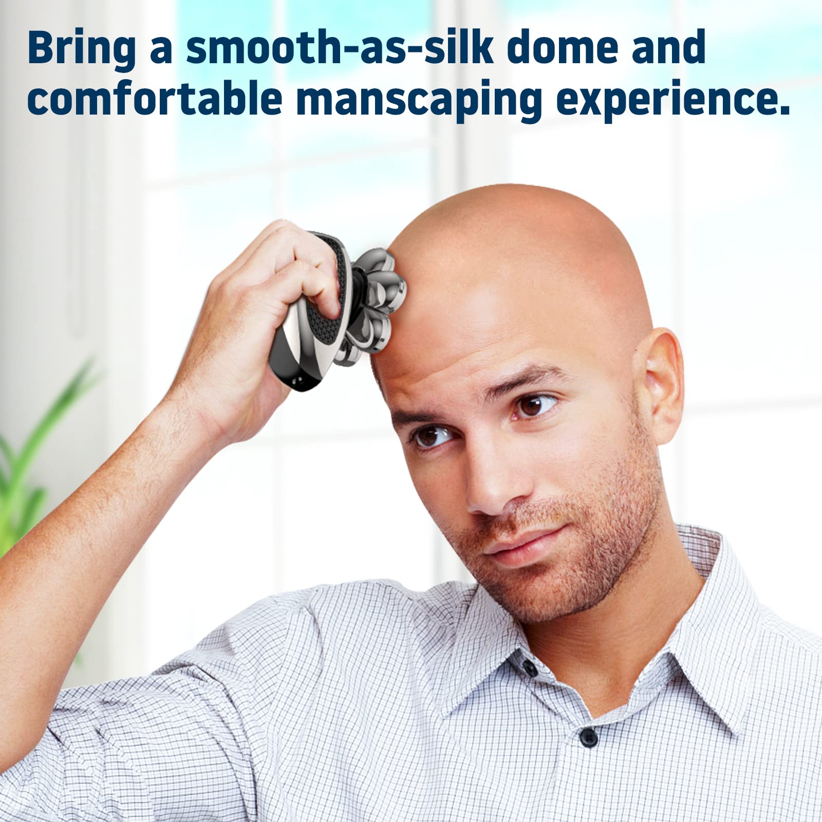 7D Electric Shavers Replacement Heads Bald Head Shaver Replacement Blades, Wet Dry 7 Heads Head Shaver Replacement Blade for Men Bald Head Shaving