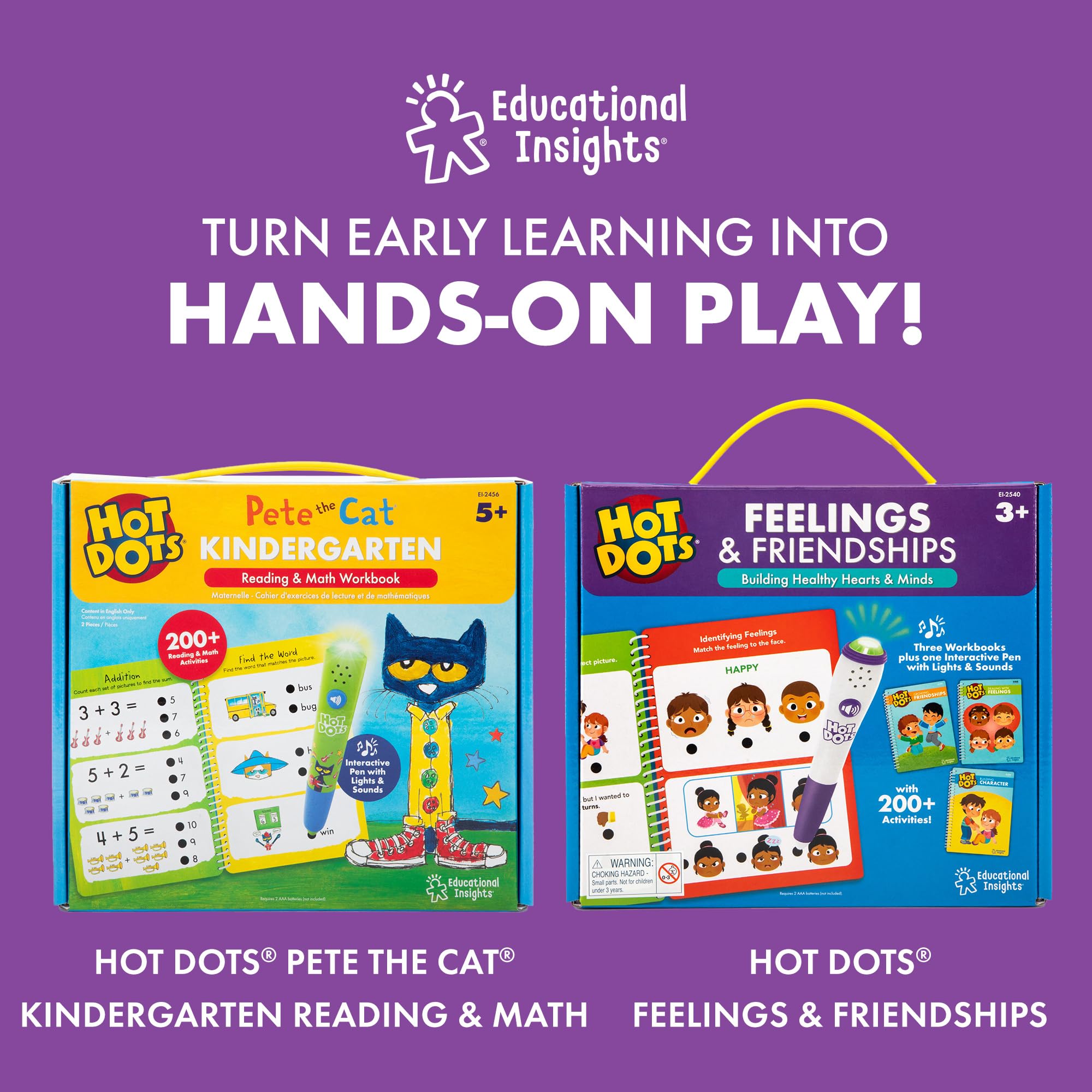 Educational Insights Hot Dots Kindergarten Workbook, Classroom Essentials, Ages 5+