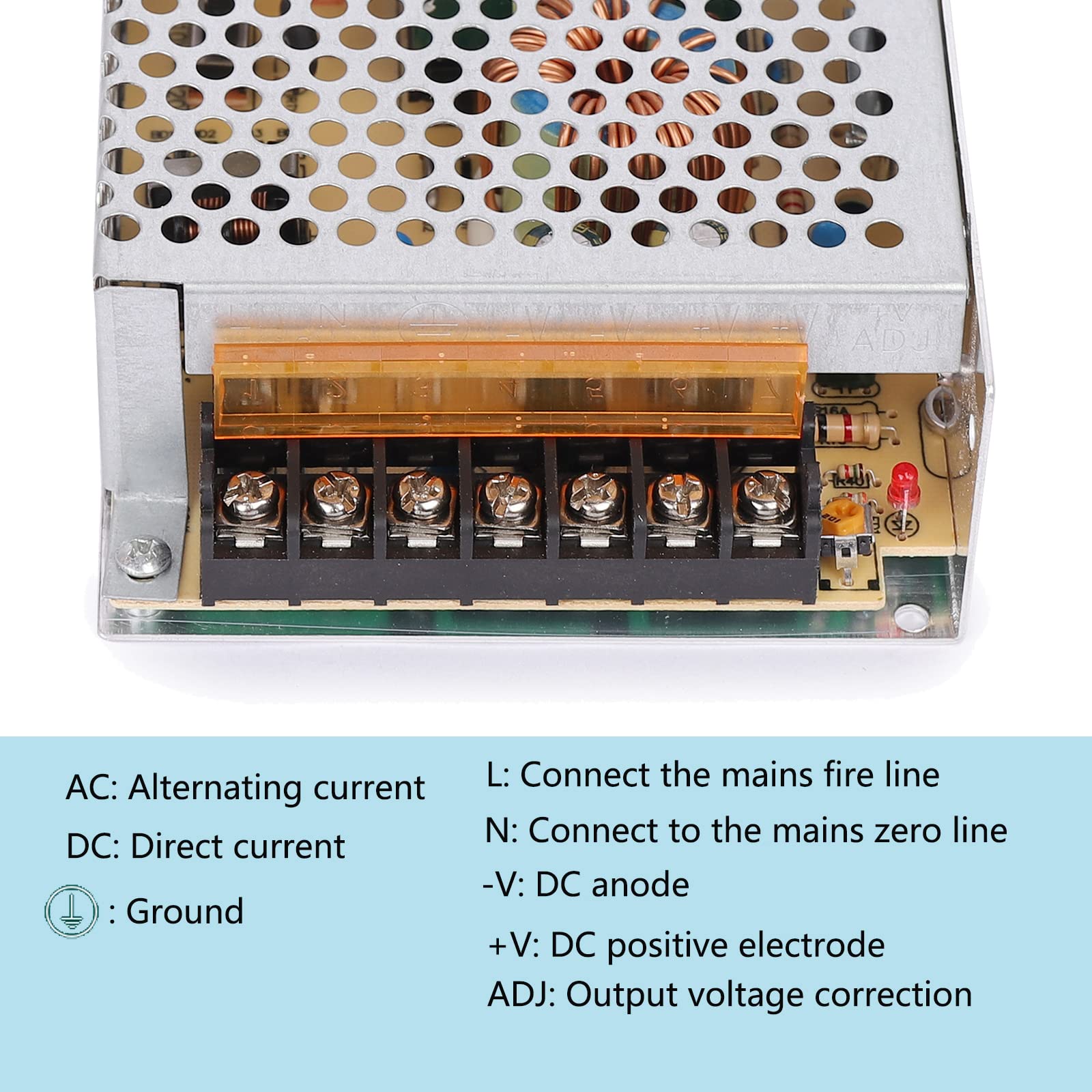 AC100-240V to DC24V8.5A Suit for DC24V 8.5A Switching Power Supply, 204W LED Switching Transformer, Power Supply Adapter Converter for LED Strip