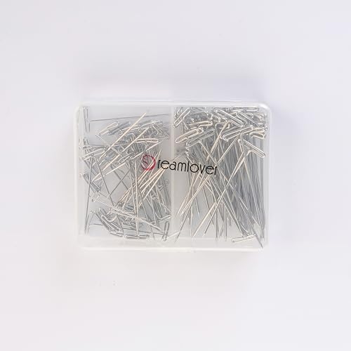 Dreamlover Straight Sewing Pins, T Pins for Mannequin Wig Head, Blocking Pins, Long Push Cubicle Pins, Straight Pins with Large Heads, 100 Pieces, 1.5 Inches and 2.0 Inches