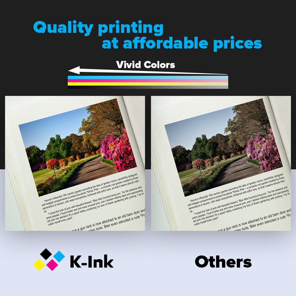 K-Ink Compatible Ink Cartridges Replacement for Canon PGI 250 PGI-250 XL Black (5 Big Black)