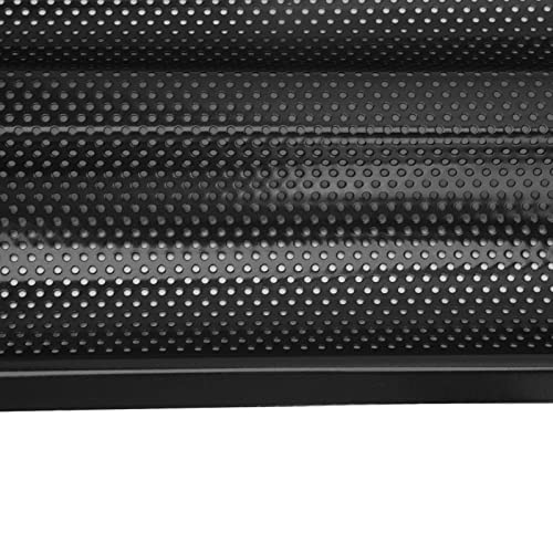 Baguette Pan, French Bread Pan Easy To Release 3 Slots Easy To U Shape Black Uniform Heating Stainless Steel for Kitchen