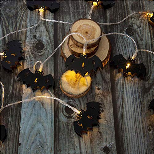 BTSEURY 2 Meter Halloween Bat Light Decorations Bat Shaped Led Light Halloween Decorations Led Lights Halloween Garden Lighting Halloween Lights Outdoor Hanging for Home Indoor Outdoor