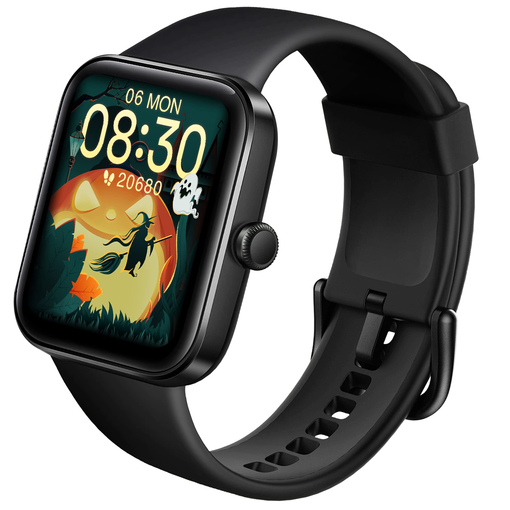AlERTSEAL Smart Watch, Smart Watch for Android and iOS Phones, 1.7" Full Touch Screen Fitness Watch with Heart Rate, Blood Oxygen Monitor,Sleep Monitor, 5ATM Waterproof Smartwatch for Men Women Black