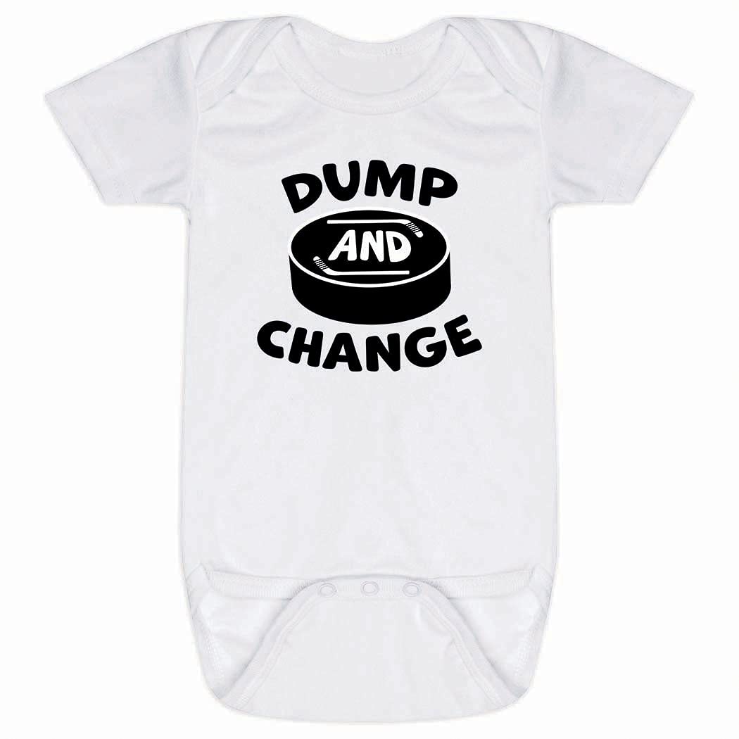 ChalkTalkSPORTS Hockey Baby & Infant One Piece | Dump and Change | Bodysuit Small