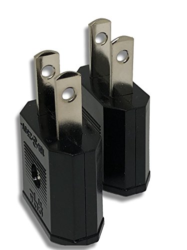 Ecotrees Travel Small European to US Plug Adapter 220v to 110v Travel Adapter Set of 2 / Plug Type C or Plug Type F to Type A (US Standard)/ None Power Convert