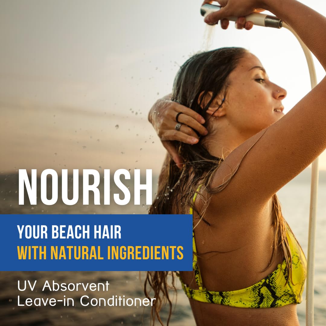 Leave-In Hair Conditioner Detangles & Replenish Hair Moisture Natural Reef Safe Formula - Sulfate and Paraben Free with UV Protection by Stream2Sea