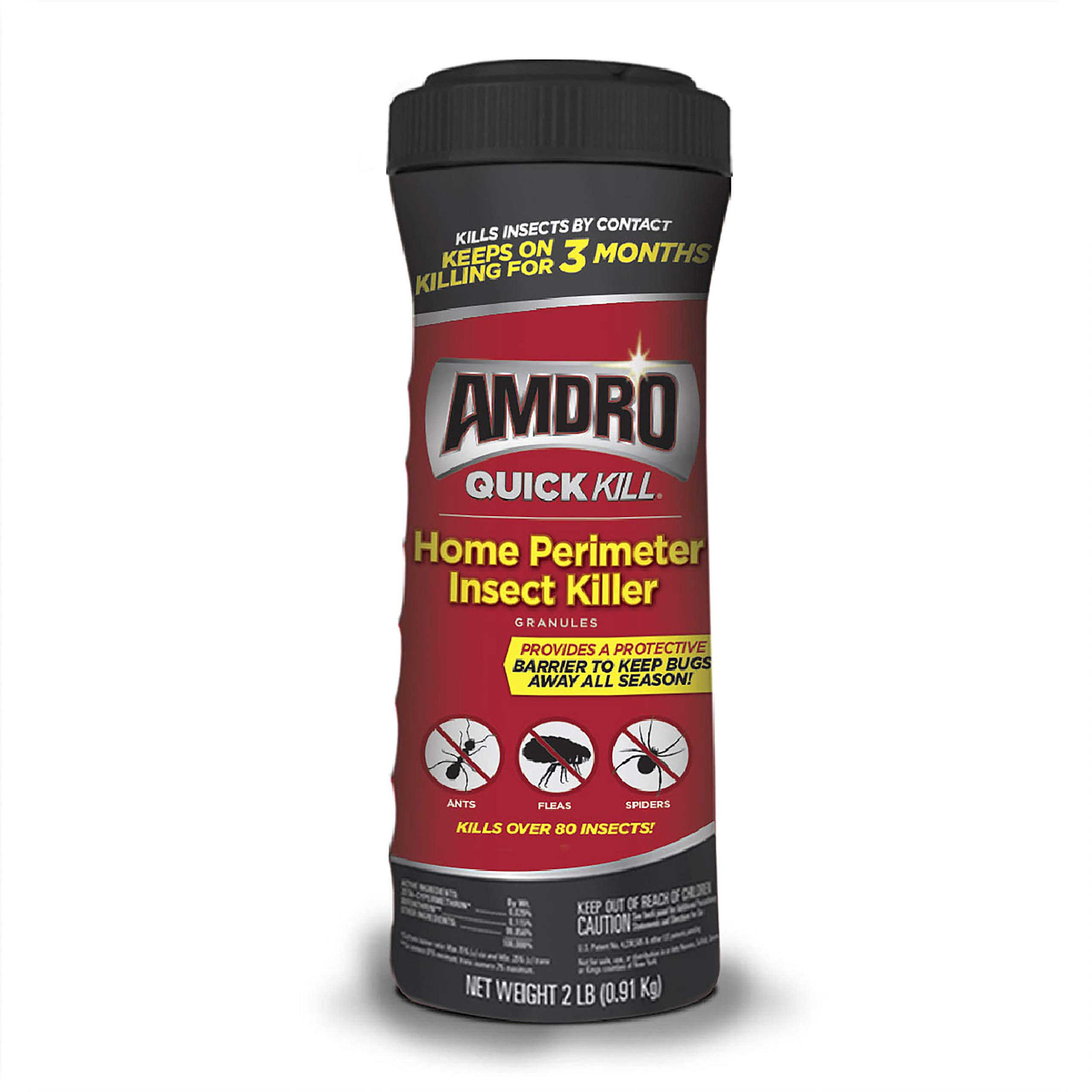 Amdro 100526851 Quick Kill Home Perimeter Insect Killer Granules, 2 lb, Clear