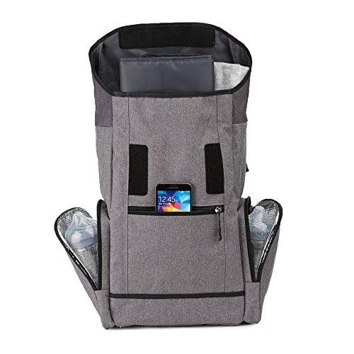Eddie Bauer Back Pack Diaper Bag, Laminate Grey