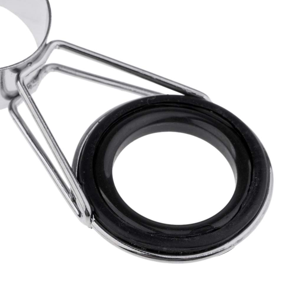 AFANGMQ 7 Pcs Fishing Rod Guide Stainless Steel Frame Ceramic Rings Telescopic Surf Casting Spinning Rod Guides Spare Tips Accessories