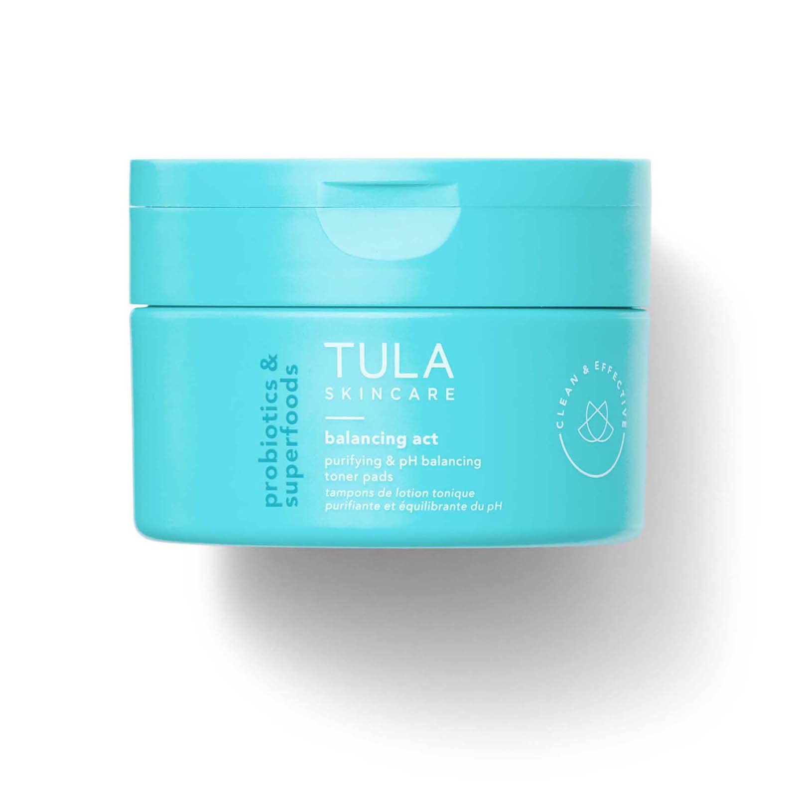 TULA Skincare Balancing Act Purifying & pH Balancing Biodegradable Toner Pads 60 pads/container