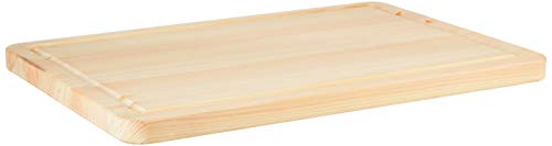 Shun Cutlery Large Hinoki Cutting Board with Juice Groove, 20" x 14" Large Wood Cutting Board, Medium-Soft Wood Preserves Knife Edges, Authentic, Japanese Kitchen Cutting Board