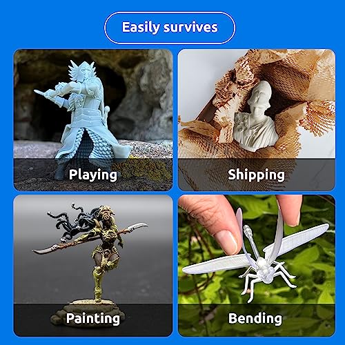 AmeraLabs TGM-7 3D Printer Resin for Tabletop Miniatures β Tough, High Resolution, Low Odor, Fast Curing 3D Printing Liquid for 4K/8K/12K LCD/DLP/SLA UV Resin 3D Printers, 5L (Grey)