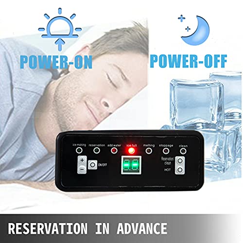 Electric Ice Cube Making Machine Stainless Steel Generator Liquid Freezer for Restaurants Coffee Shops Home Commercial Use