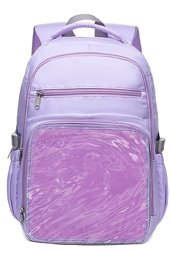 BLUEFAIRY Ita Bag Backpack Cute School Bag with insert Pin Display Backpack for School Anime Cosplay Gift (PURPLE)