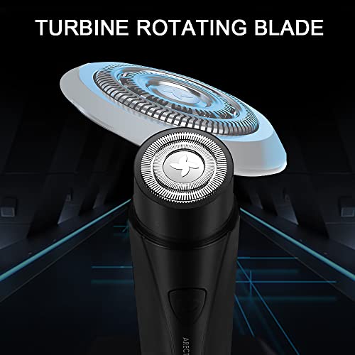 ARECTECH Mini Portable Shaver Pocket Razors Electric Razor for Men USB Rechargeable LED Battery Display Best for Travel Shaves Touch Up Shaves Cordless Black