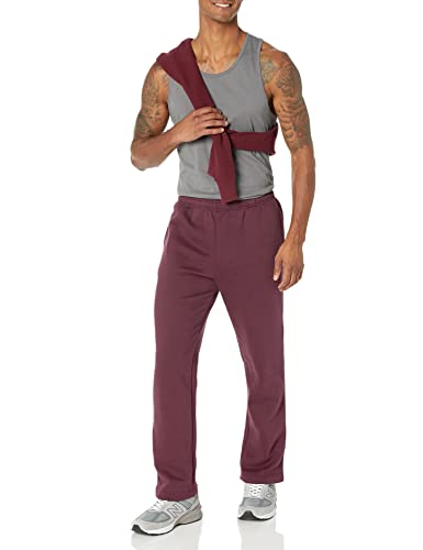 Amazon Essentials Men's Fleece Sweatpant (Available in Big & Tall), Burgundy, Large