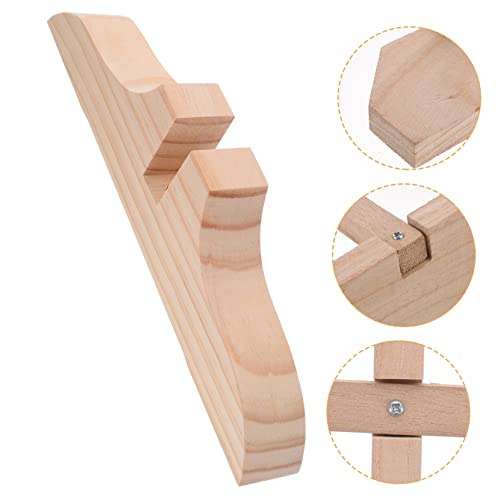 5pcs Wooden Screen Base Wooden Screen feet Privacy Screen Holder Privacy Screen Protector Wood Base partition Dressing Room Panel Bracket Wood Frames Bamboo Weaving Divider Office