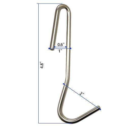 HUJI S Shaped Stainless Steel Heavy Duty Hanging Hooks for Kitchenware Pots Pans Utensils (Set of 12 Hooks)