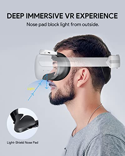 AUBIKA Cooling Fan + Removable Face Pad for Meta/Oculus Quest 2 Accessories, Facial Interface with Soft Sweatproof PU Cover, Air Circulation to Anti Fogging and Reduce Facial Stuffiness