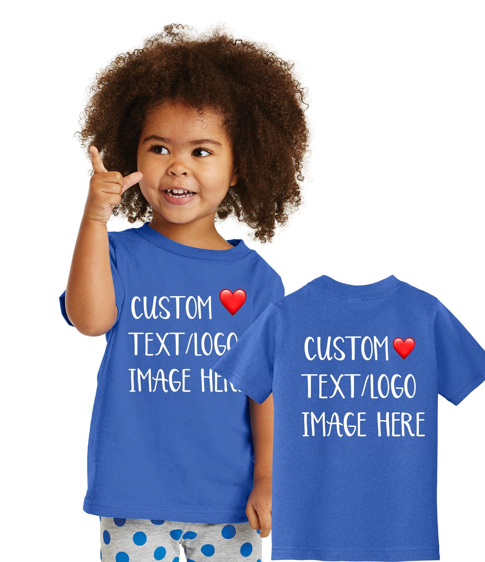 INK STITCH Toddler Custom T-Shirts Design Your Own Tees for Toddler - Royal (4T)