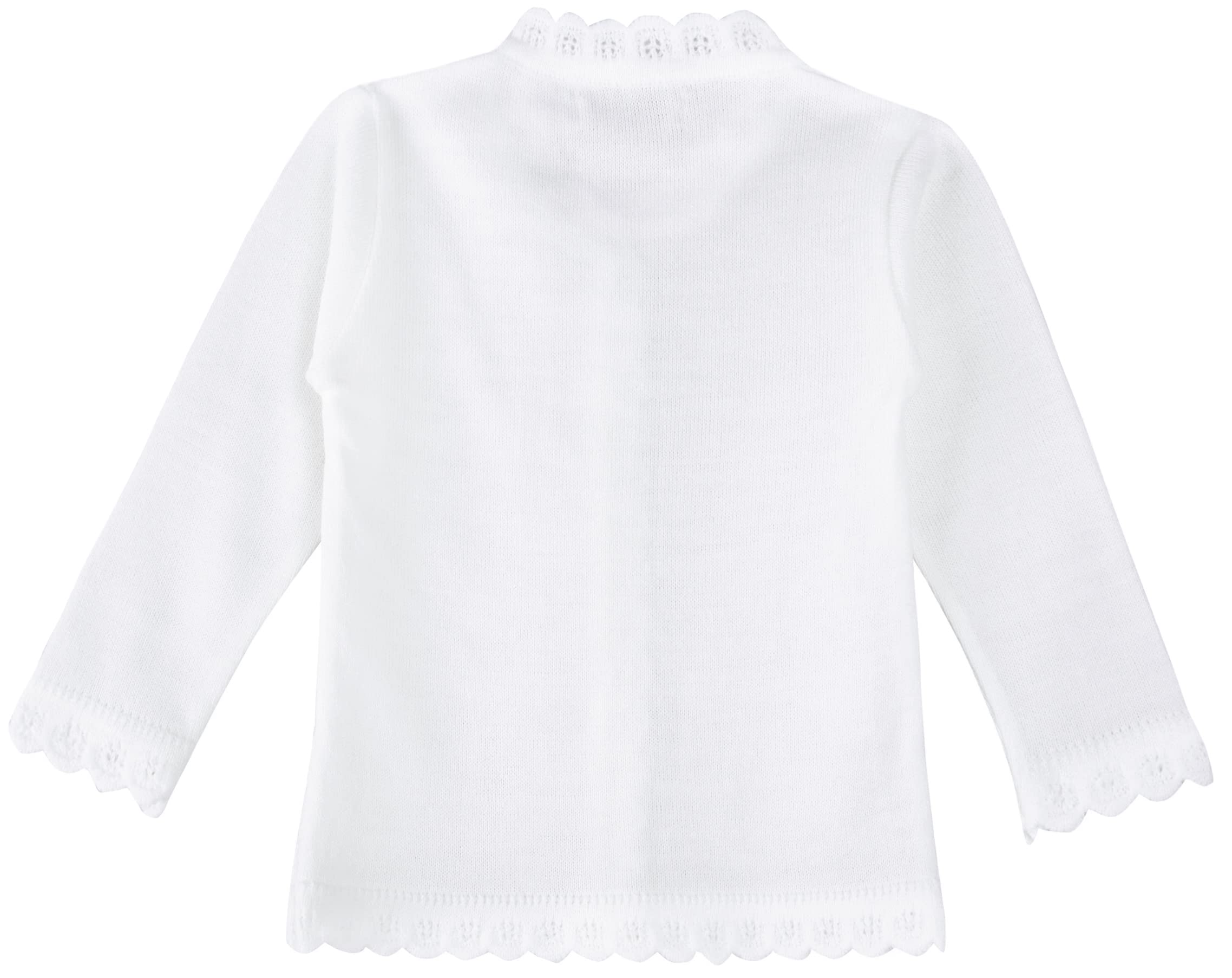 Lilax Baby Girls' Little Hearts Knit Cardigan Sweater 12M White