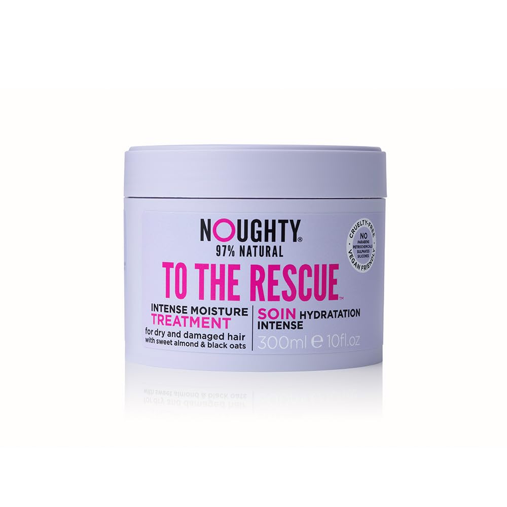 Noughty 97% Natural To The Rescue Treatment Mask, Hydrating Formula for Dry, Frizzy and Damaged Hair, with Sweet Almond and Black Oat, Sulphate Free Vegan Haircare 300ml
