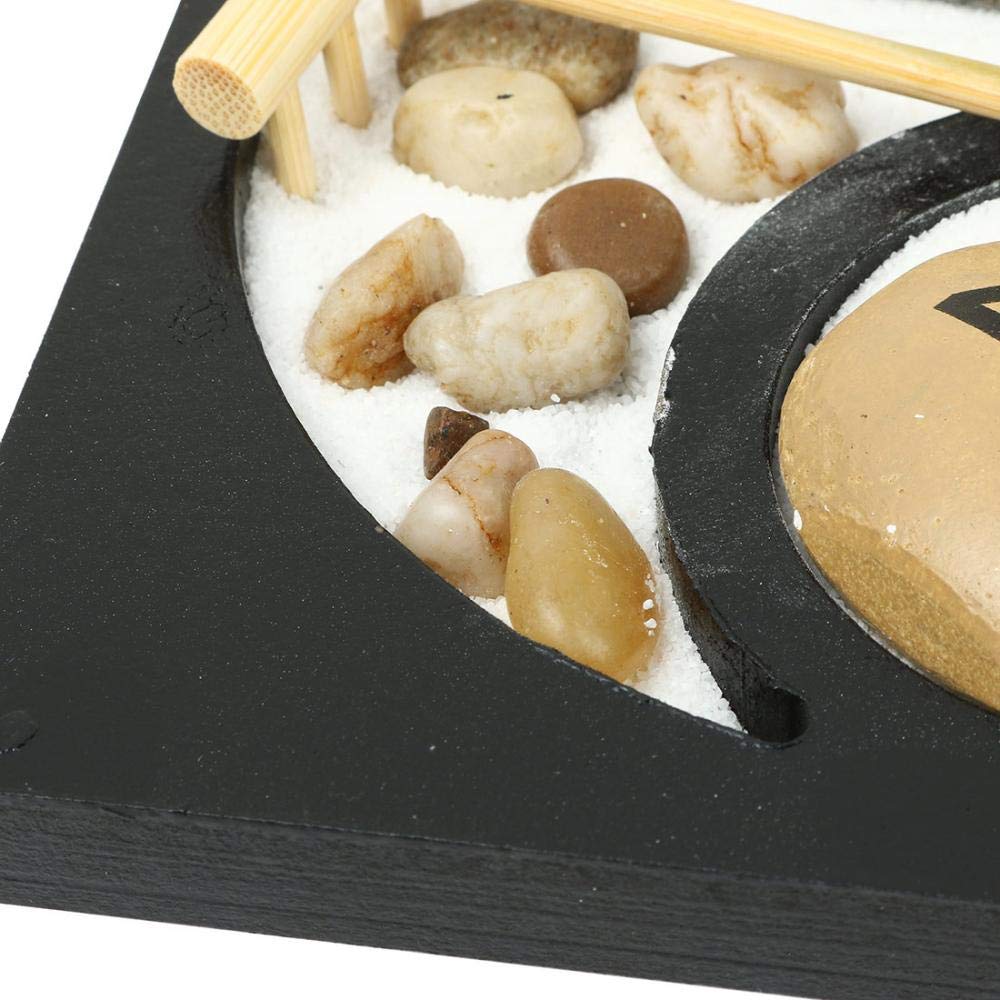 Buddha Incense Sticker Burner Holder with Bell, Bell Beater - Zen Statue Ornament for Desk Home Décor (1:15x14x13cm)