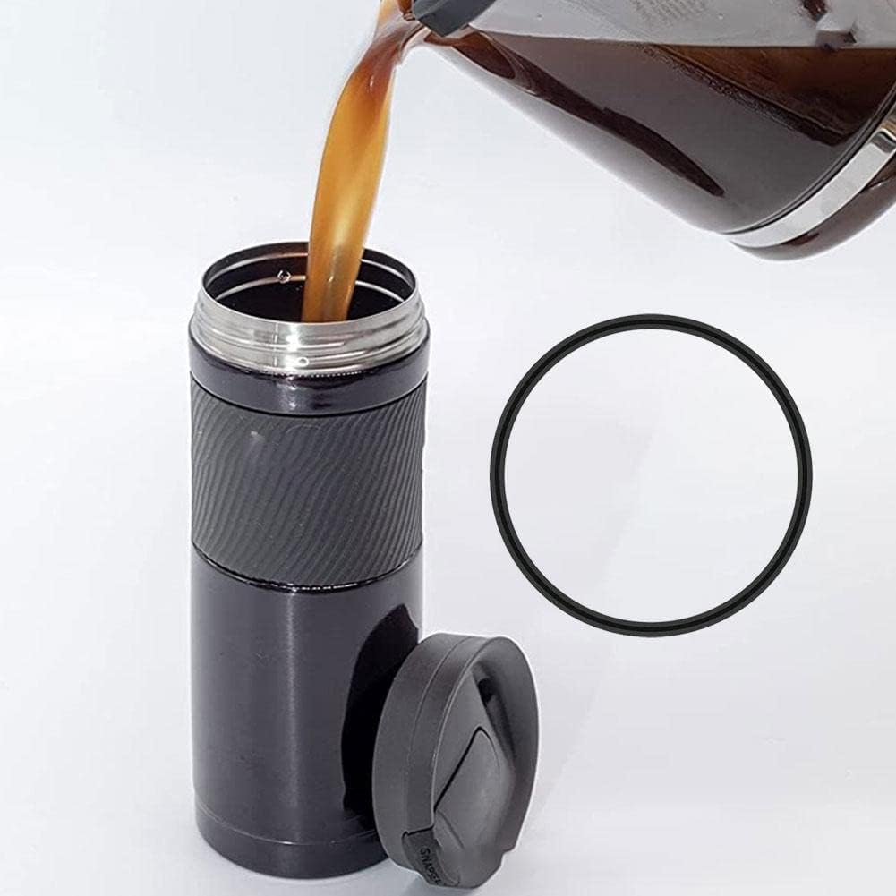 4Pcs Black Replacement Gasket for Contigo Snapseal Byron Travel Mug 16oz & 20oz, Silicone Lid Seal Leak-Proof for Contigo Coffee Travel Tumbler Glassware and Drinkware