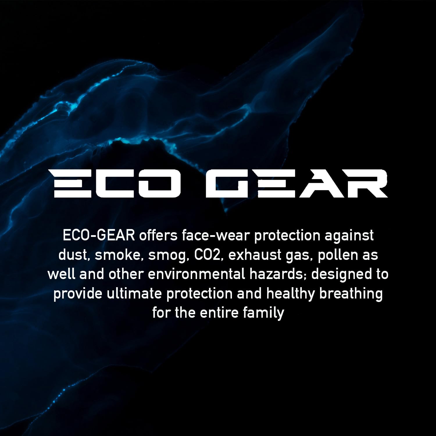 ECO-GEAR Anti Pollution Face Mask with Military Grade Protection | Anti Smoke, Exhaust Gas, Dust & Pollen