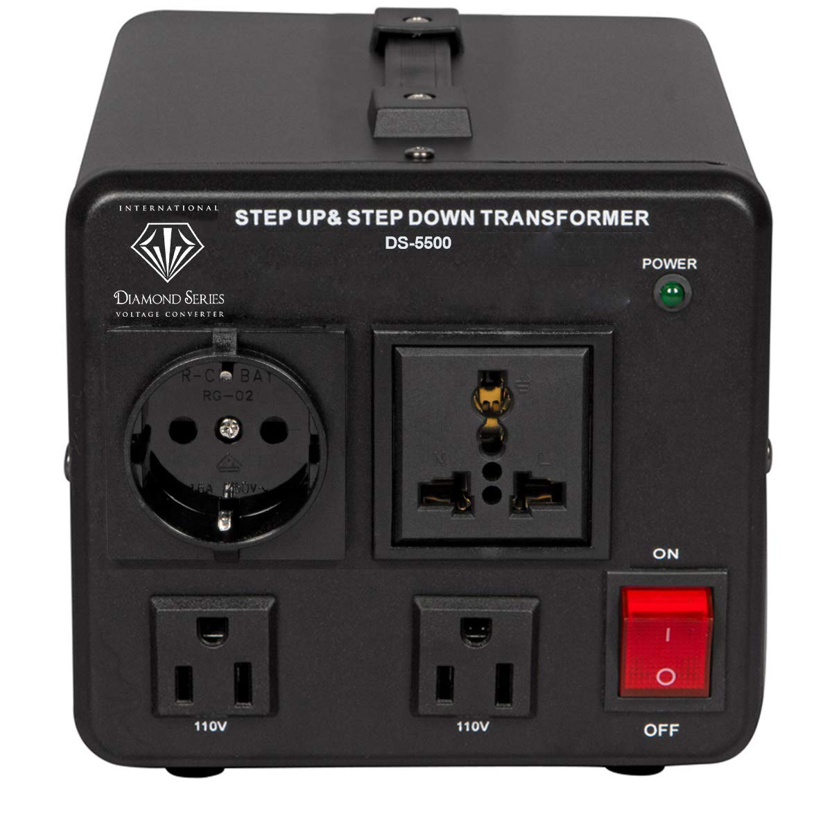 Dynastar Step Up & Step Down Voltage Converter and Transformer, 110-220 to 220-240 Volts; Heavy Duty, Extra Durable Lifetime Coil, 5-Year-Warranty, 5500 Watts